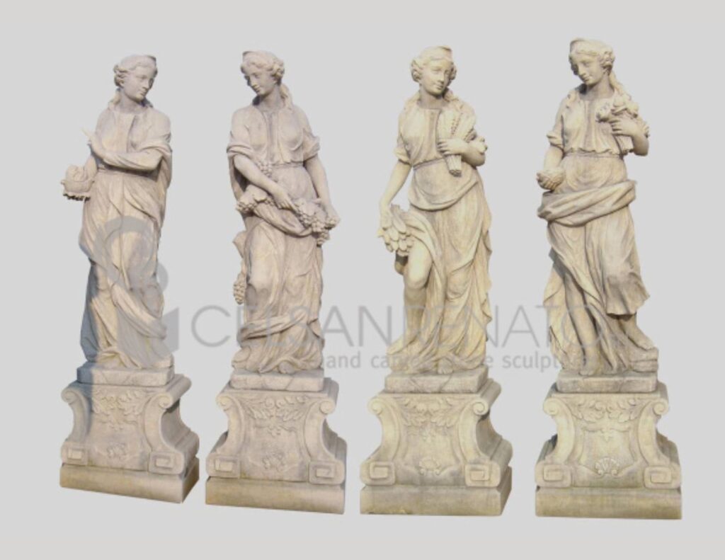 Four season statue baroque style - Vicenza Pietra